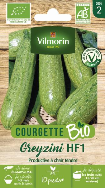 Courgette Greyzini (Grisette de Provence) HF1 Bio | Vilmorin Jardin