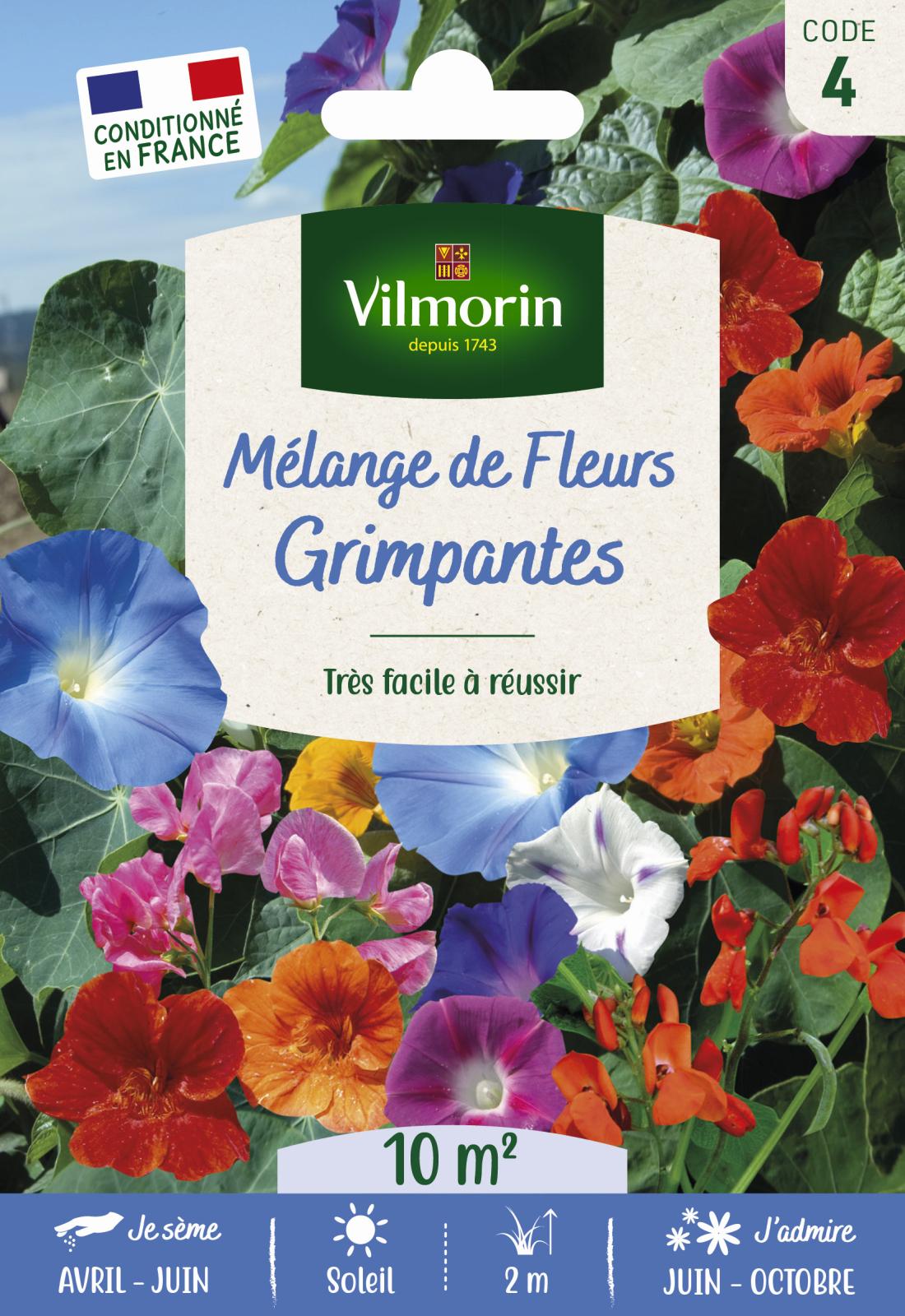 Mélange de Fleurs Grimpantes | 10m² | Très facile | Vilmorin Jardin