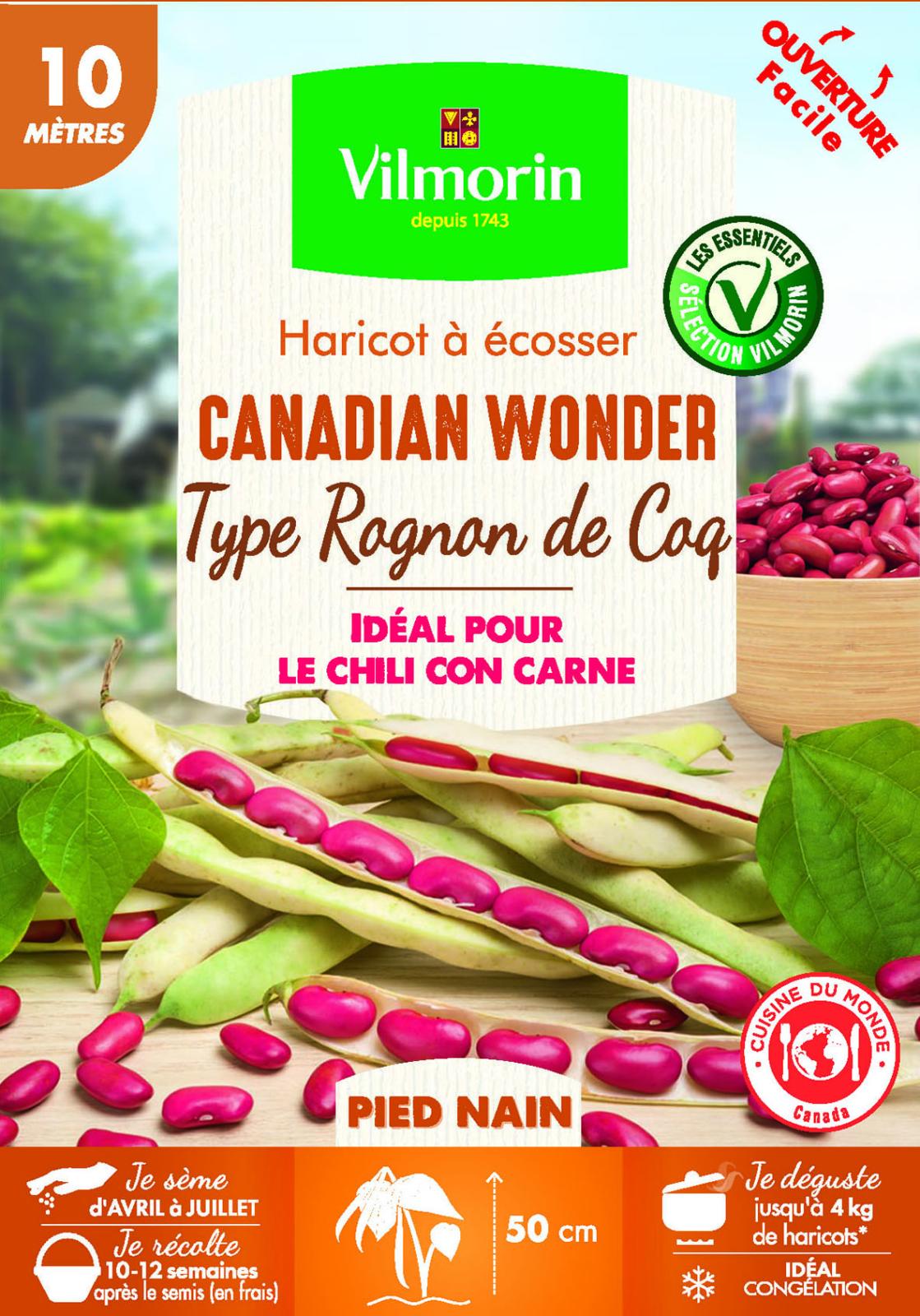 Haricot Canadian Wonder | 10m | à Ecosser Nain | Vilmorin Jardin