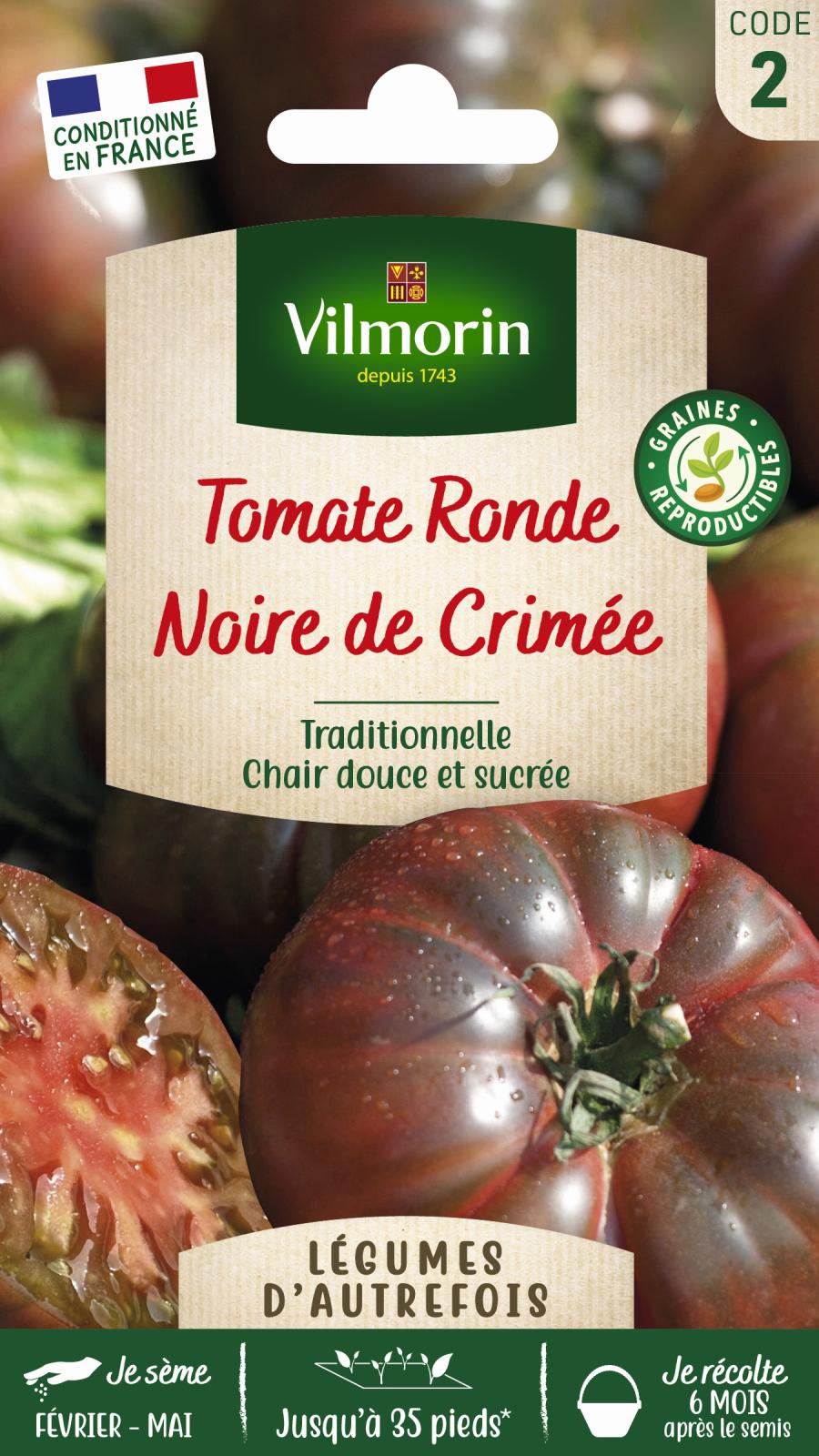 Tomate Noire de Crimée | Ronde, très productive | Vilmorin Jardin