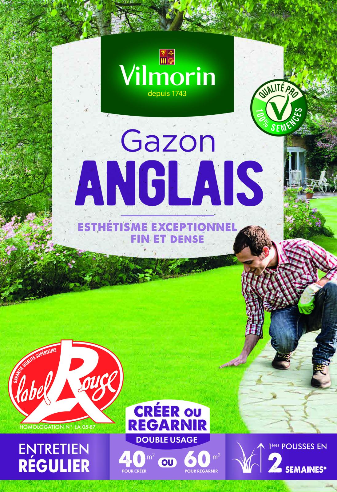 Gazon Anglais 1kg | Fin, Dense, Esthétique | Vilmorin Jardin